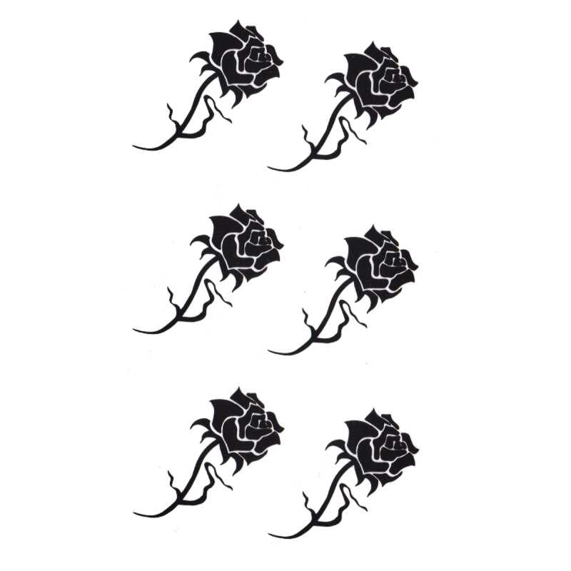 Tatouage ephemere - Roses noires - Idéal pour cou, cheville et main